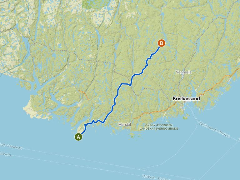 Etappe 1: Von Lindesnes nach Hægeland (5 Tage) – Norge på Langs ...